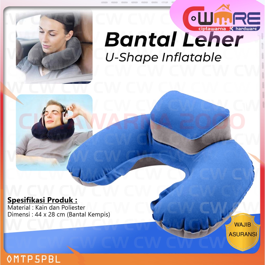 Jual Bantal Leher Bantal angin mobil rumah Bentuk U inflatable Air Blow ...