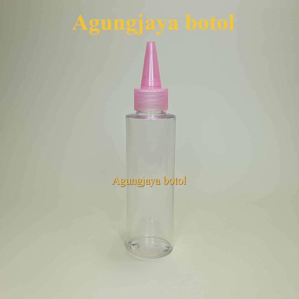 Jual Botol Pet 100 ml RF Panjang Natural Tutup Kerucut / Botol Plastik / Botol Tinta / Botol Oli ...
