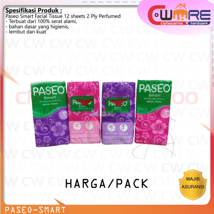 Jual Paseo Smart Tissue travel parfume tisu kecil 12 sheets 6 pcs cw2 ...