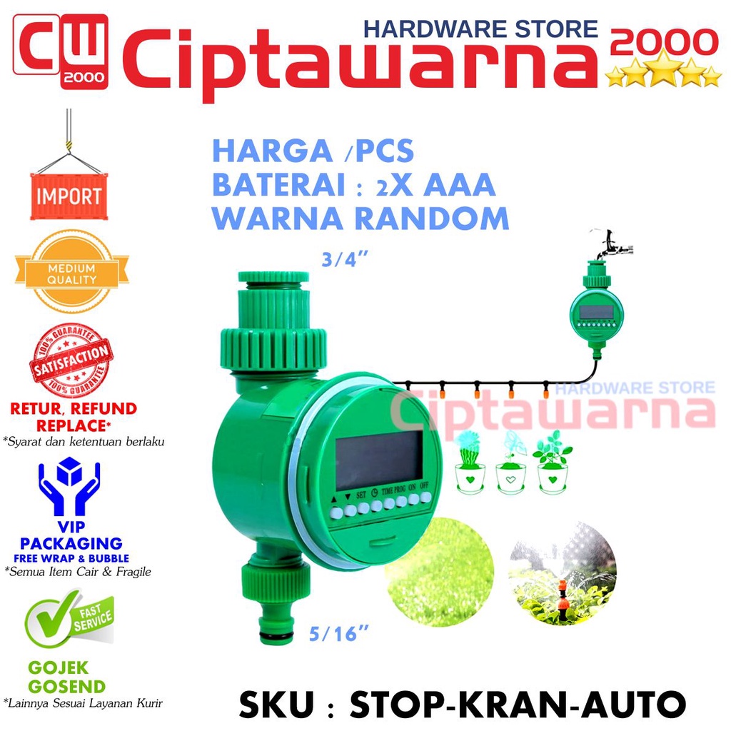 Jual Stop Kran Keran Air Otomatis Taman Irigasi Timer Automatic ...