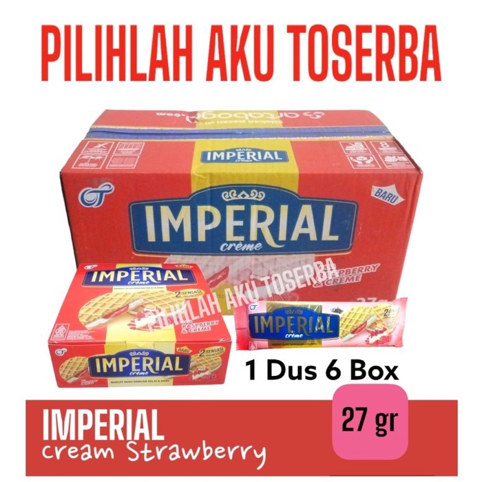 Jual IMPERIAL cream RASPBERRY 27GR - ( HARGA 1 DUS isi 6 box ) | Shopee ...
