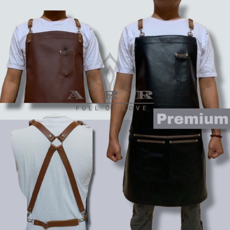 Jual apron barista kulit | Shopee Indonesia