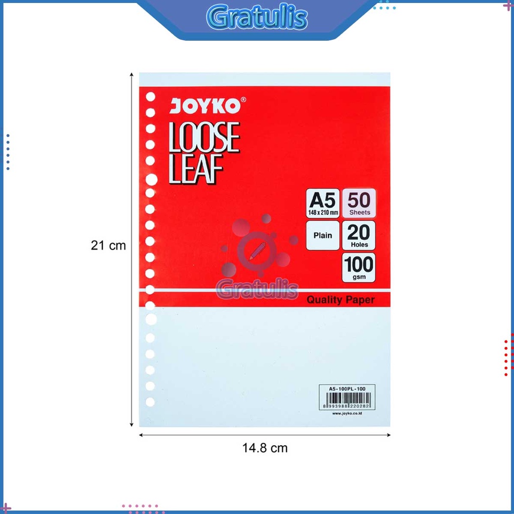 Jual KERTAS BINDER LOOSE LEAF JOYKO [A5 DAN B5] / KERTAS ISI ULANG FILE ...