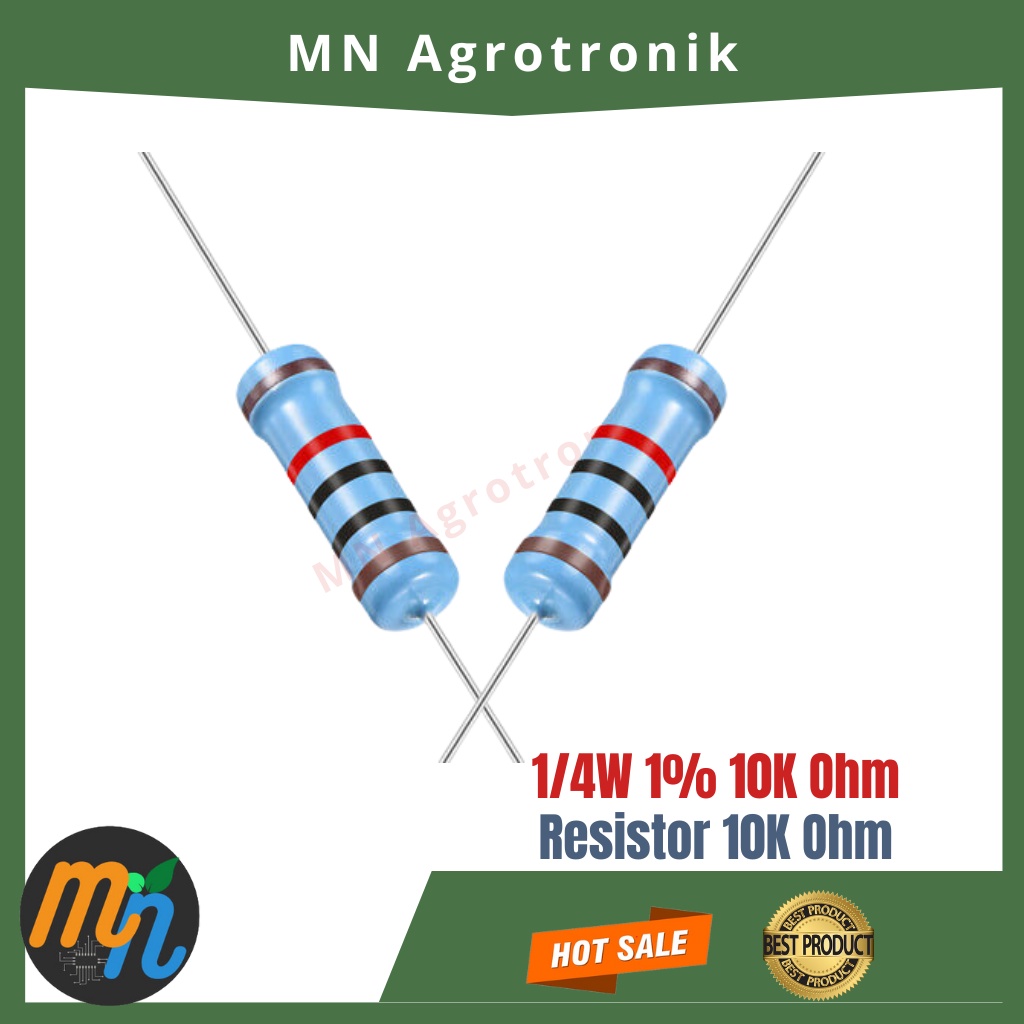 Jual 10X RESISTOR 10K 10KOHM 1/4W 1% METAL FILM | Shopee Indonesia