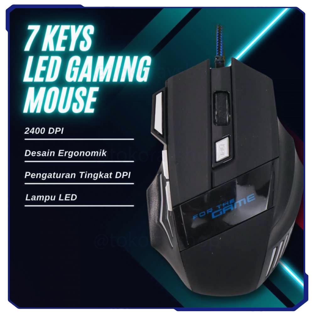Jual 7 Keys LED Gaming Mouse 5500 DPI - X1 | Shopee Indonesia