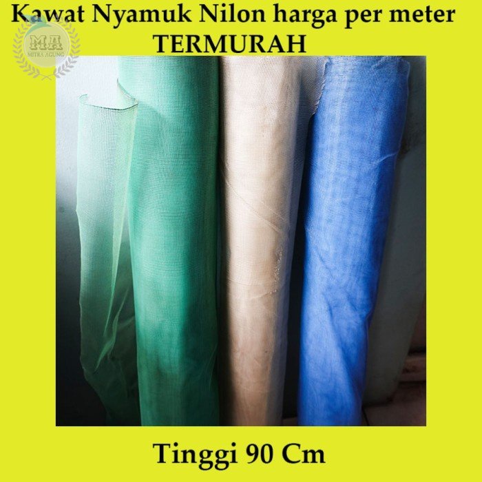 Jual KAWAT KAIN KASA NYAMUK NYLON STRIMIN HIJAU PUTIH BIRU CREAM PER ...
