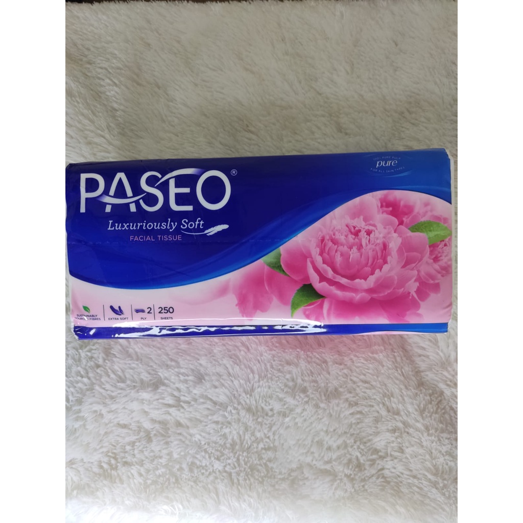 Jual Tissue PASEO Soft tisu Luxuriously Kotak 2 Ply isi 250 sheets ...