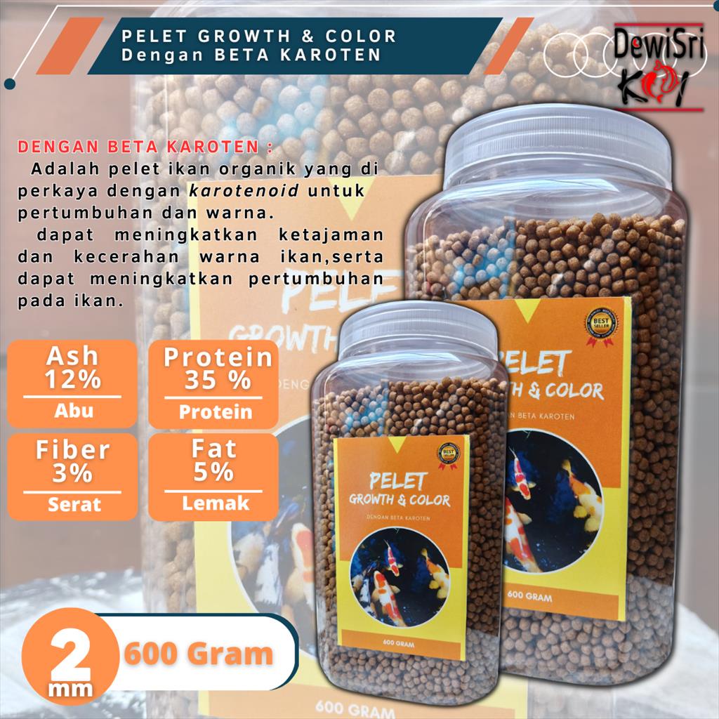 Jual Pelet Ikan Koi Colour Growth Color dengan Beta Karoten Pakan 600 ...