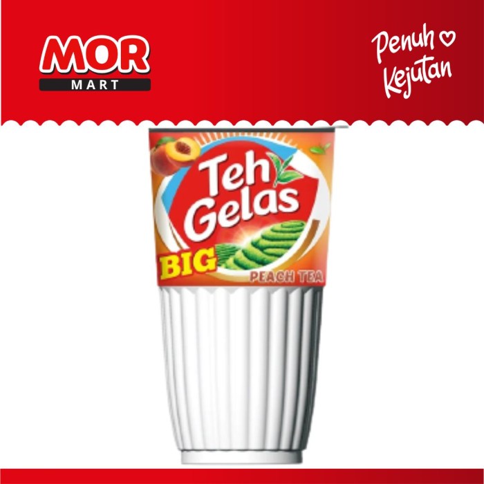 Jual TEH GELAS Peach Big Cup Teh Manis Buah Tea Fruit 250 ml | Shopee ...