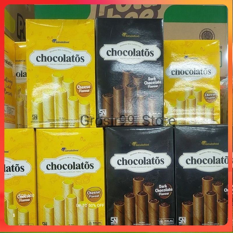 Jual chocolatos dark chocolate/cheese flavour 1BOX ISI 20 PCS | Shopee ...
