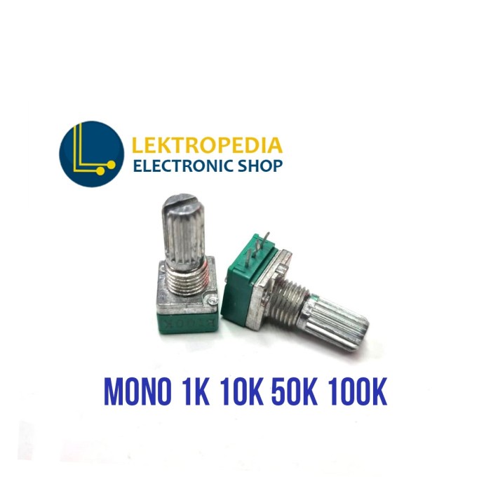 Jual Sealed Potensiometer MONO 1K 10K 50K 100K Potensio 6p Hijau 097 ...