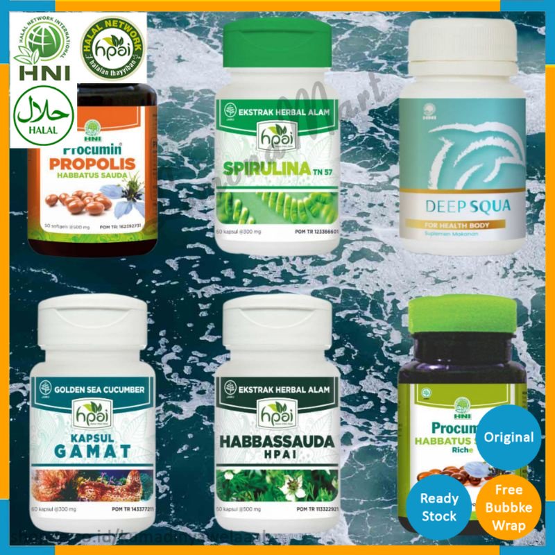 Jual GAMAT SPIRULINA DEEP SQUA PROCUMIN PROPOLIS HNI HPAI HK4 ...