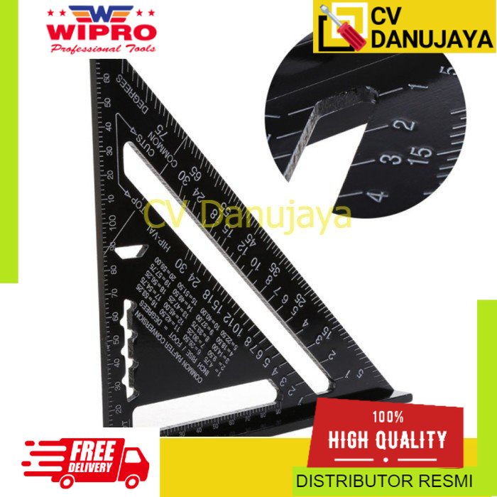 Jual Penggaris Siku Segitiga Speed Square 230 mm 7 inch Tukang WIPRO ...