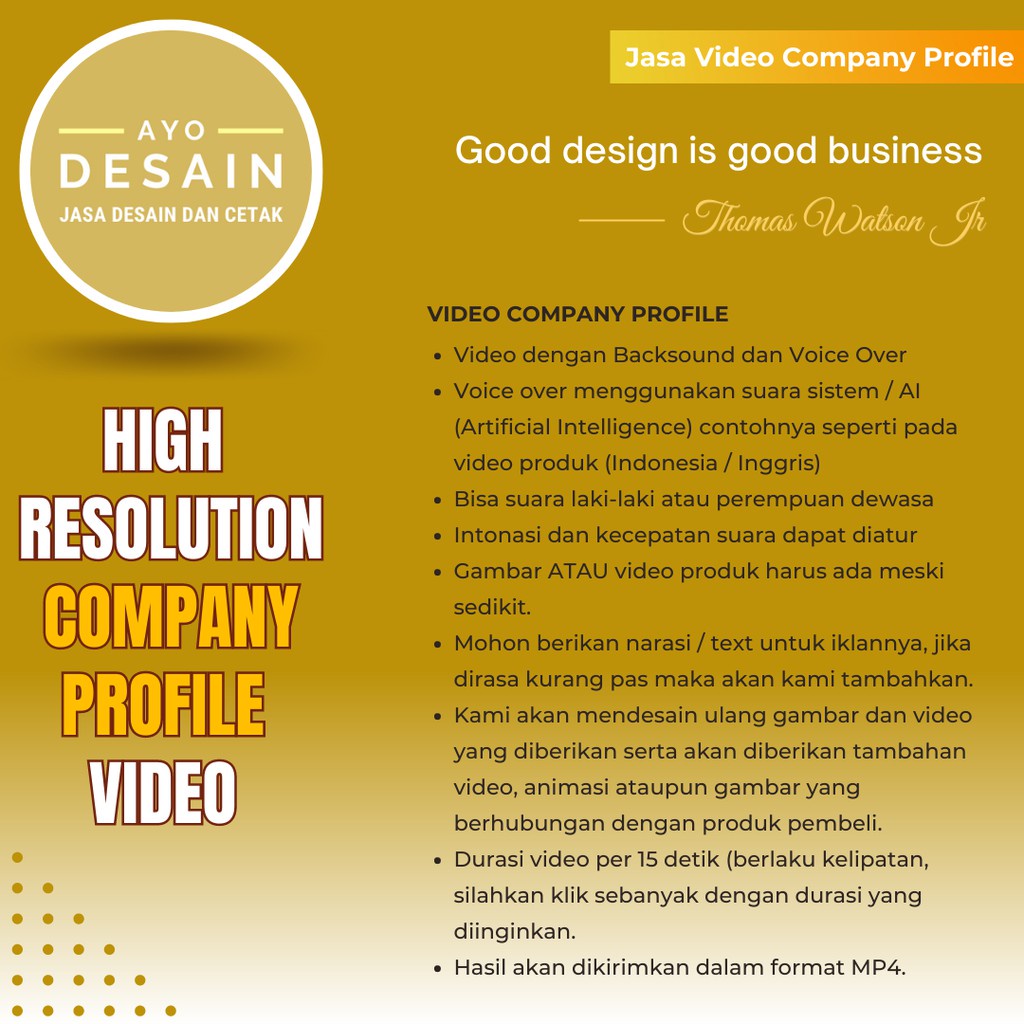 Jual Jual Jasa Video Company Profile Bahasa Inggris | Profil Usaha ...