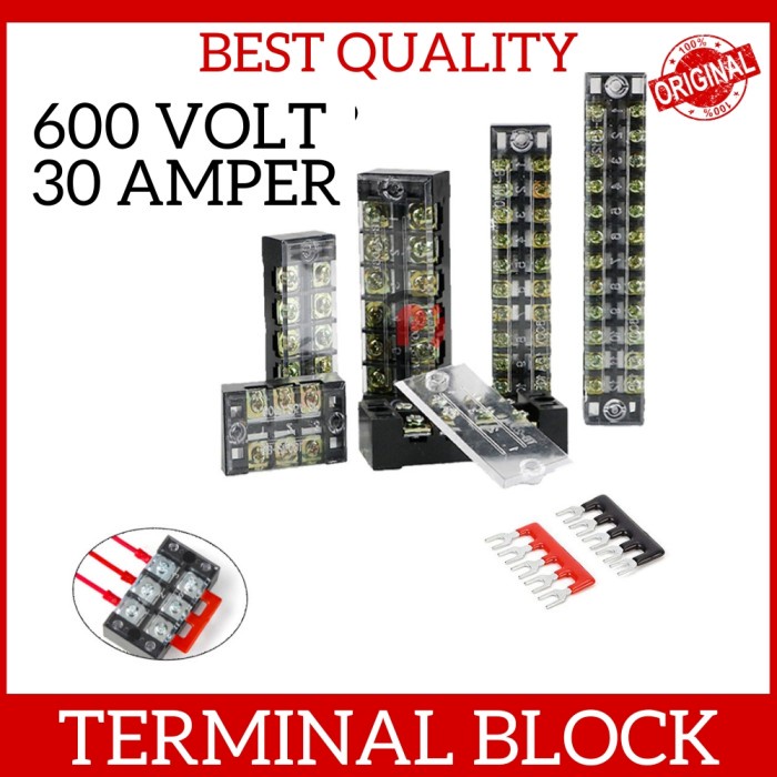 Jual Terminal Block 30A 6 / 12 Pole Isolator Kabel Listrik Blok 6P 12P STB | Shopee Indonesia