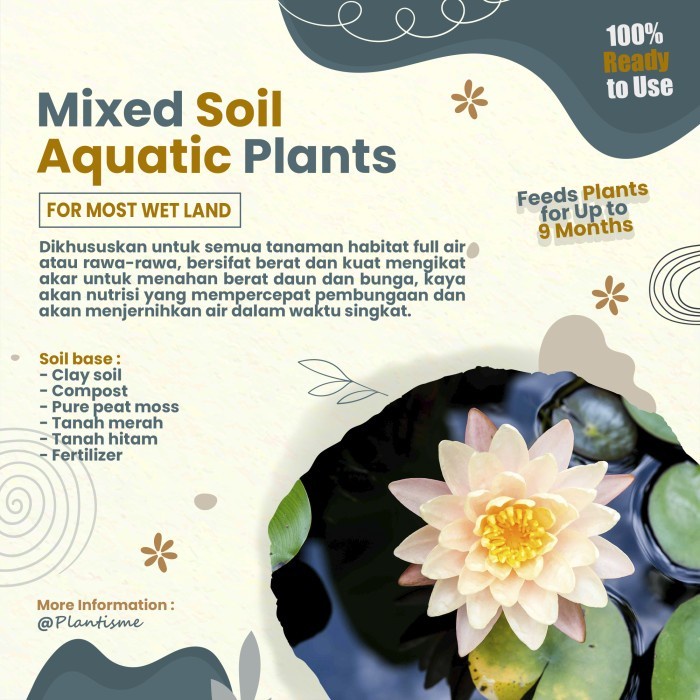 Jual Mixed Soil - Media Tanam Tanaman Hias Air Lotus Teratai Melati Air ...