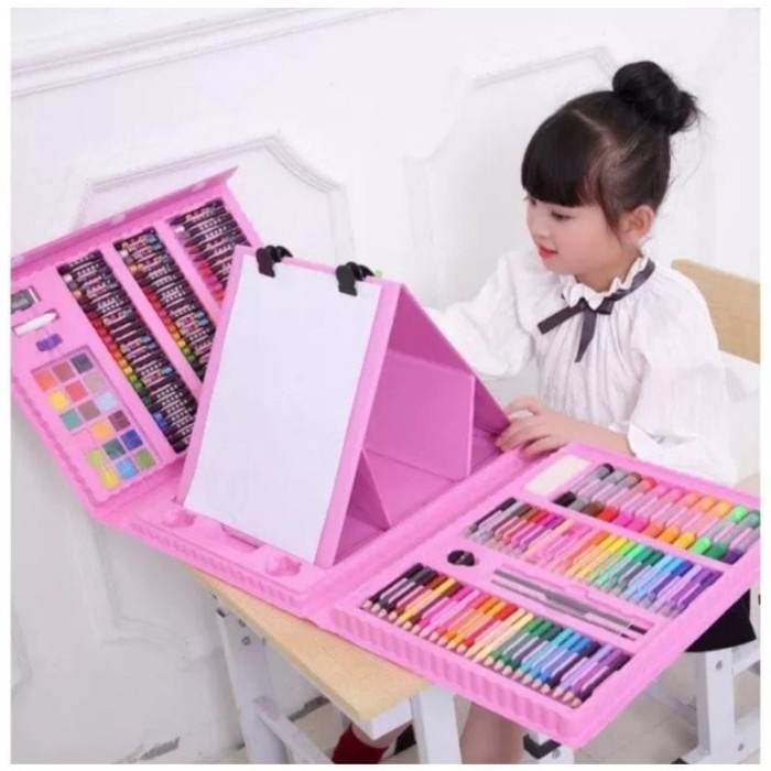Jual Crayon Set Anak Sekolah / Perlengkapan Mewarnai Lengkap - 150PCS ...