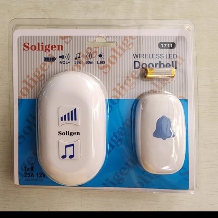 Jual Bel Bell rumah wireless colok listrik / door bel SOLIGEN 1711 ...