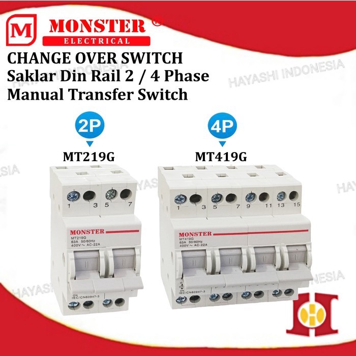 Jual COS Change Over Switch Ohm Saklar Din Rail Model MCB 1 2 3 4 Phase | Shopee Indonesia