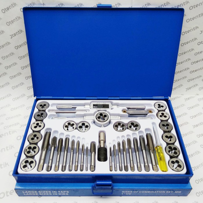 Jual HANDTAP SENAI SET 40PCS BOX BESI - ALAT HAND TAP AND DIES SNAY 40 ...