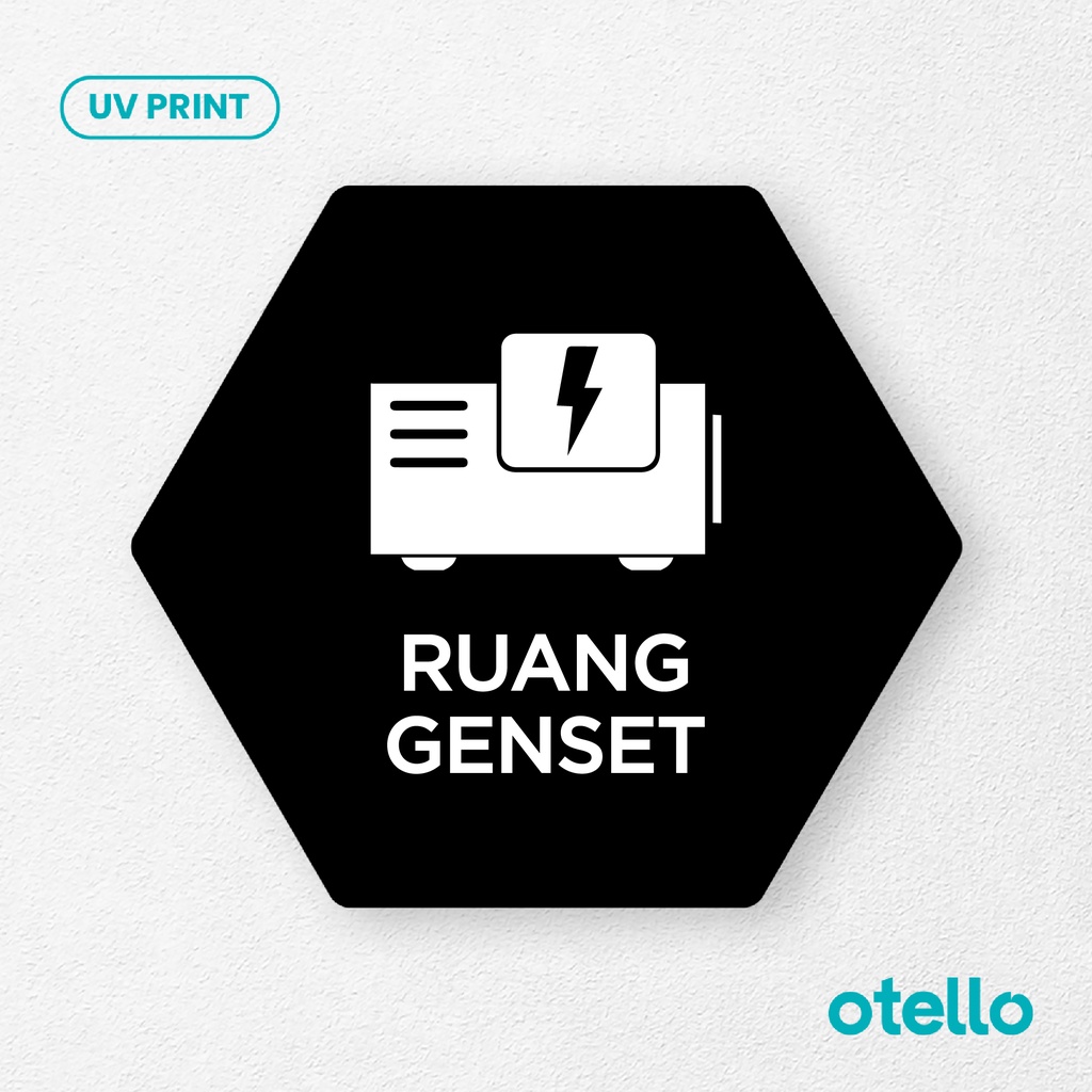 Jual Ruang Genset Signage Board Akrilik Tempel Dinding Papan Acrylic ...