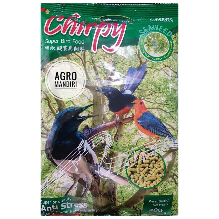 Jual Chirpy 400 Gram Pakan Burung Super Bird Food | Shopee Indonesia