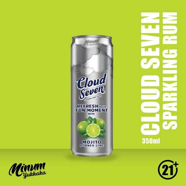Jual Cloud Seven Sparkling Rum Mojito Borneo Lime Kaleng 350ml | Shopee ...
