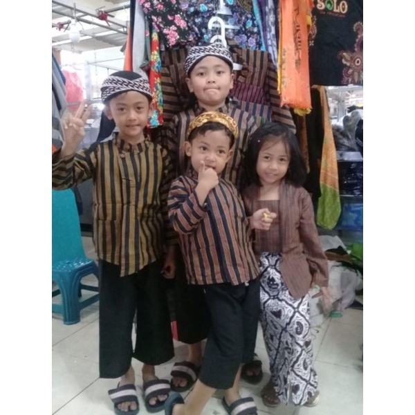 Jual Kebaya dan Sorjan [ Luriklarik ] Lurik Anak Cewek Cowok Jogja Surjan Baju Adat Jawa Solo ...