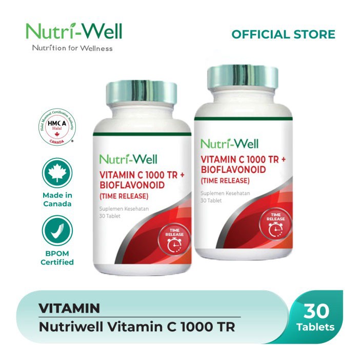 Jual Nutriwell Vitamin C 1000TR & Bioflavonoid [Twin Pack] | Shopee ...