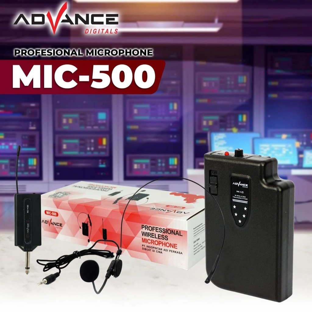 Jual Advance Mic-500 Mic Bando Wireless Mic Clip On / Microphone ...