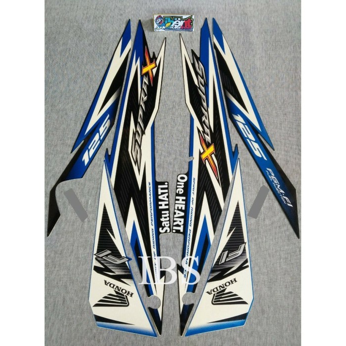 Jual STRIPING STANDAR HONDA SUPRA X 125 FI ONE HEART BIRU 2014 POLET ...