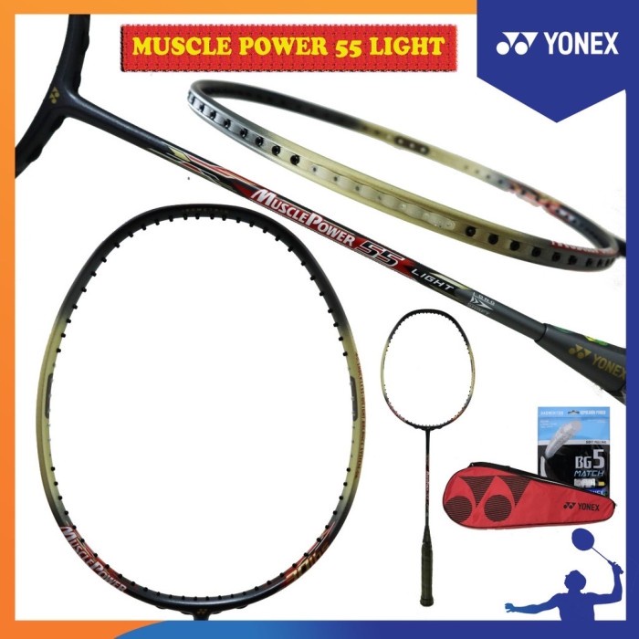 Jual Free pasang Raket Yonex MUSCLE POWER MP55 MP 55 +set lengkap original -DAGANGAN06 | Shopee ...