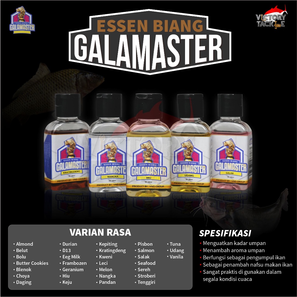 Jual Essen Pancing Galamaster kemasan 30ml Aroma Atsiri Amisan Buah dan ...