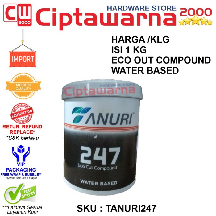 Jual Tanuri 247 KOMPON POLES Eco Cut Compound Water Based/Basis Air ...