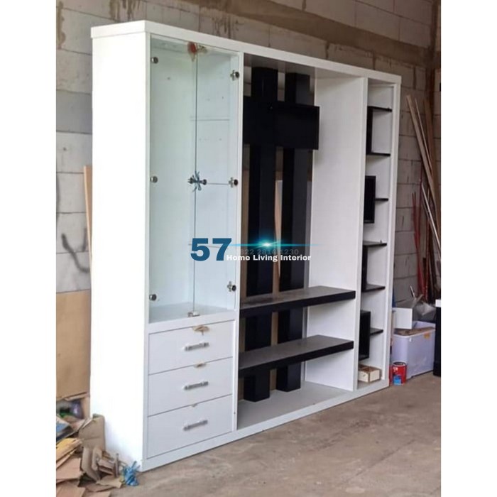 Jual Lemari Partisi Besar Penyekat Ruangan Minimalis Bahan Plywood HPL ...