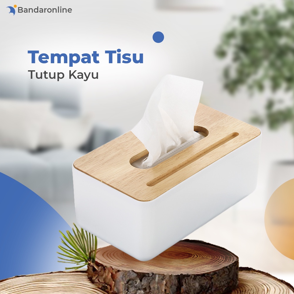 Jual Tempat Tisu Dengan Tutup Kayu Minimalis Tissue Box Aesthetic ...