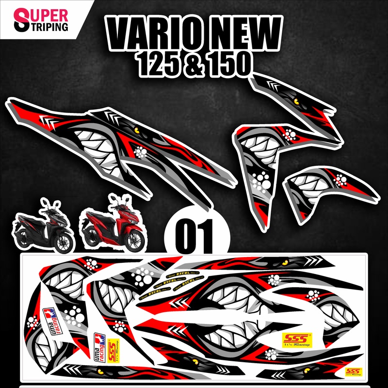 Jual STICKER VARIO NEW Varian 01 - Desain Striping List Lis Stiker ...