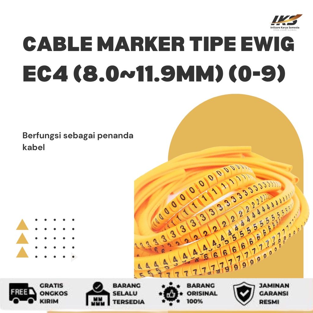 Jual Cable Marker Penanda Kabel tipe EWIG Angka atau Huruf | Shopee ...