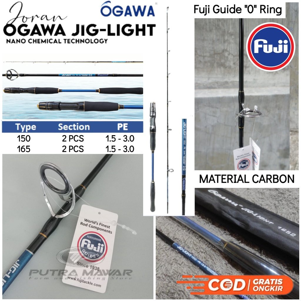 Jual Joran Pancing Jigging Laut Ogawa Jig Light 150 165 Pe 1.5-3 ...