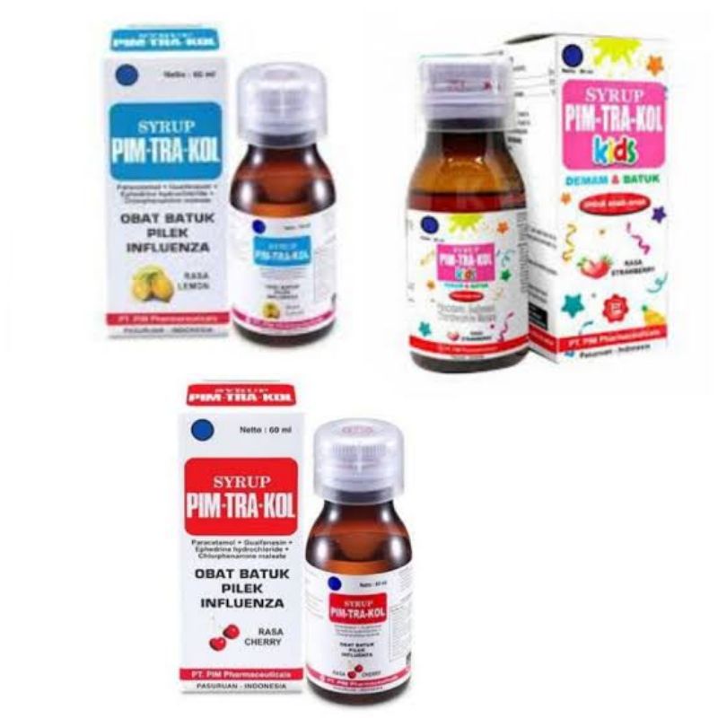 Jual PIM-TRA-KOL PIMTRAKOL SYRUP BTL 60ML - OBAT BATUK PILEK INFLUENZA | Shopee Indonesia