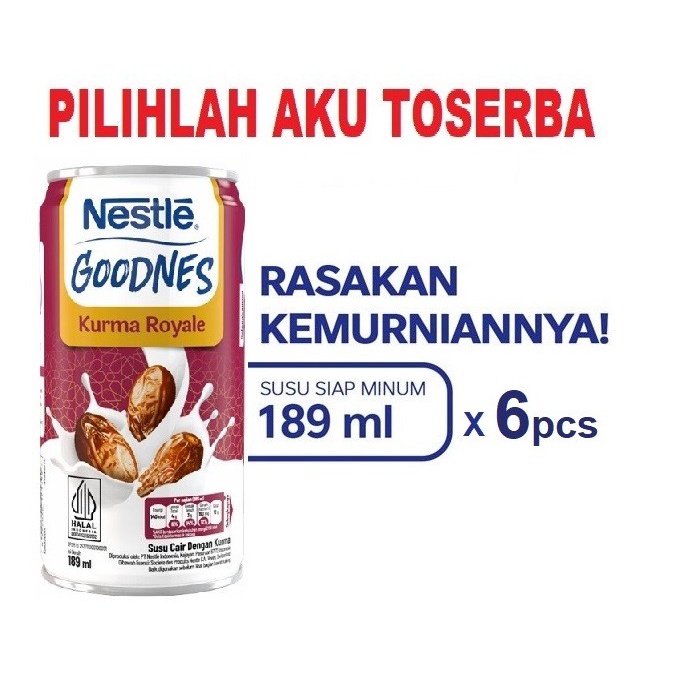 Jual Susu Nestle GOODNES KURMA Royale 189 ml - ( HARGA 6 KALENG ...