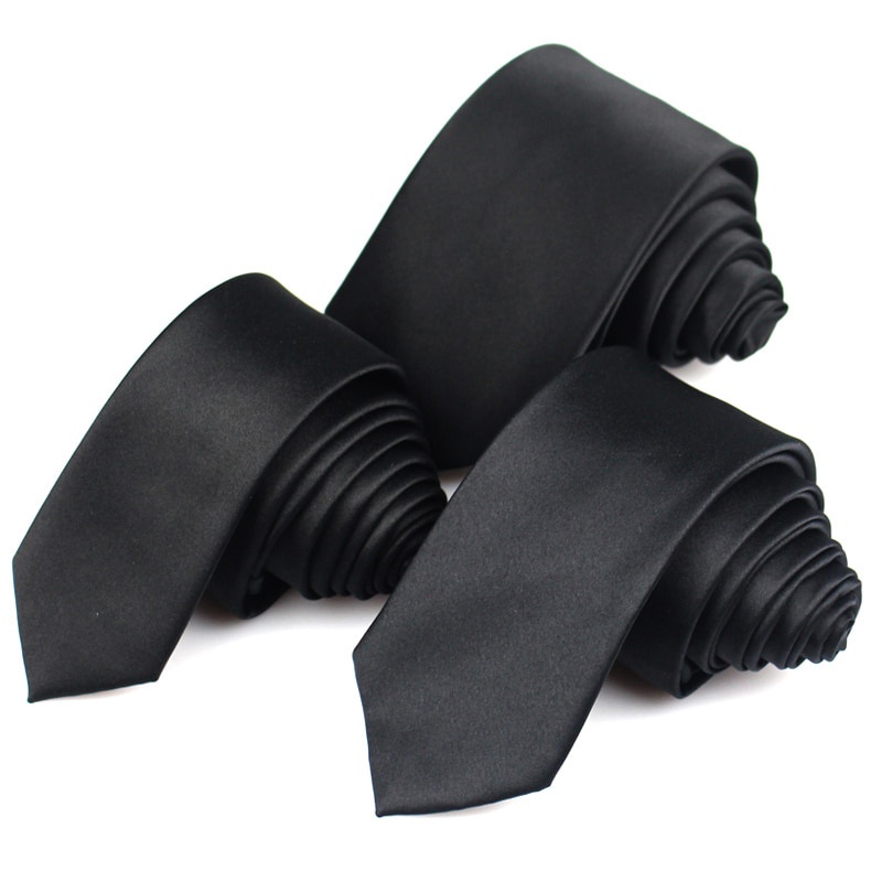 Jual BOSS - Dasi Hitam Pria Wanita Sutra Satin Premium Slim Standart ...