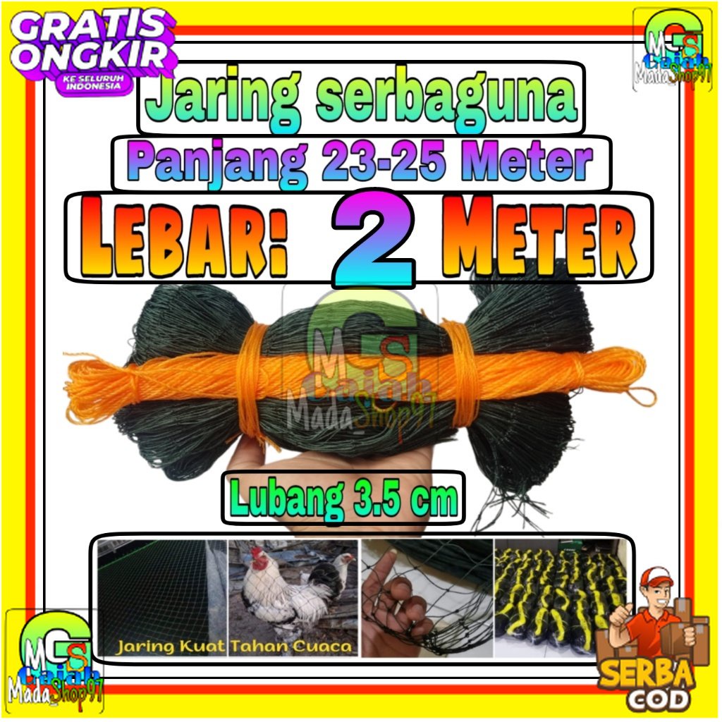 Jual Jaring Pagar Ayam 2 meter / Jaring Serbaguna /Jaring Kandang ...