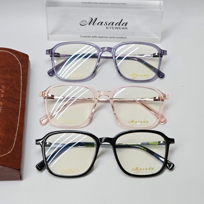 Jual frame kacamata original pure titanium masada 9817 Kotak Ringan ...