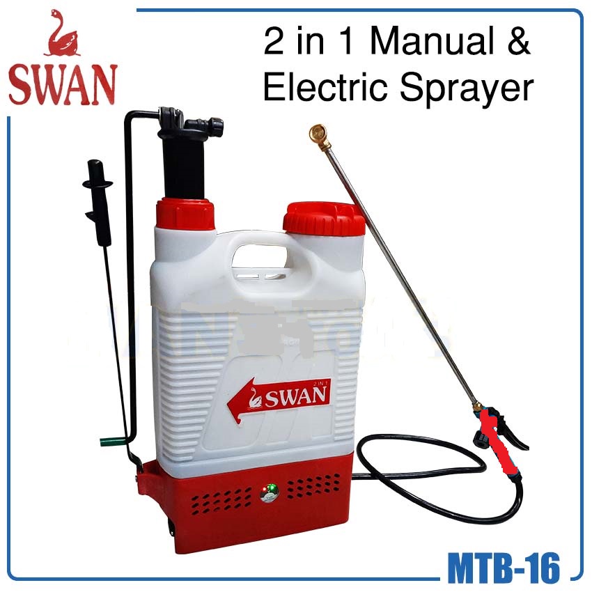 Jual SWAN Elektrik Sprayer Semprotan Hama Pertanian 2 in 1 Baterai Cas ...