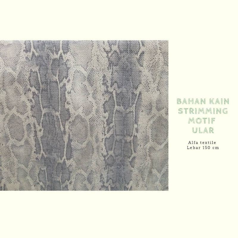 Jual Bahan Kain Strimming Motif Ular | Shopee Indonesia