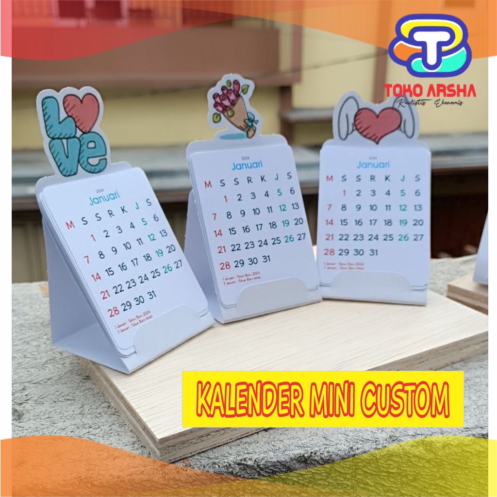 Jual Desain kalender mini kreatif untuk souvenir pernikahan custom ...