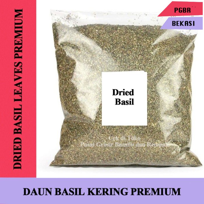 Jual Dried Basil Leaves 1 kg / Daun Basil Kering 1 KG / Dried Basil ...