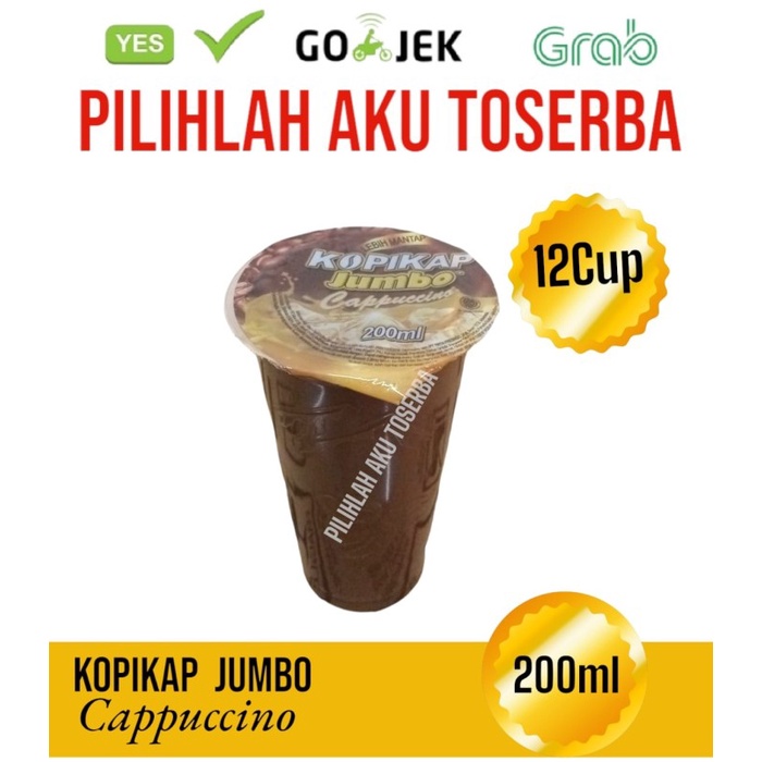 Jual KOPIKAP JUMBO Cappucino - ( HARGA 12 gelas ) | Shopee Indonesia