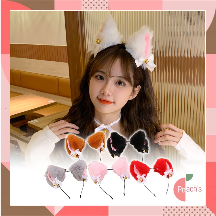 Jual PEACHs - F5892 Bando Telinga Kucing Nekomimi / Bando Bell Kucing ...